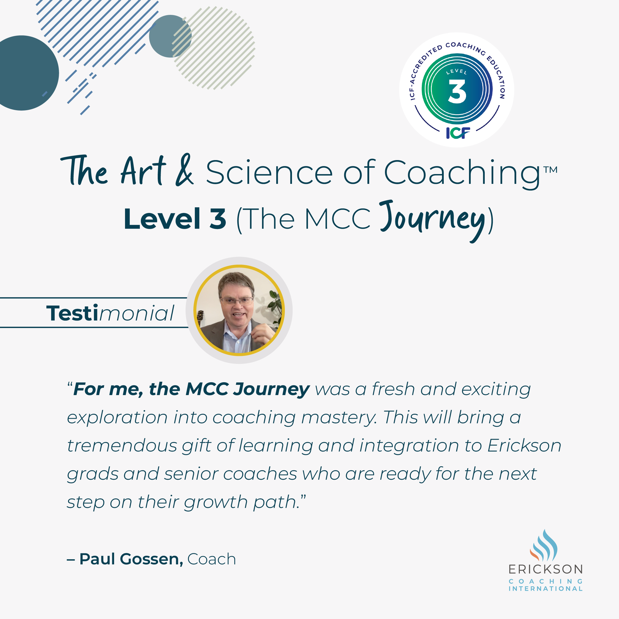 The Art & Science of Coaching™ - Level 3 (The MCC Journey)